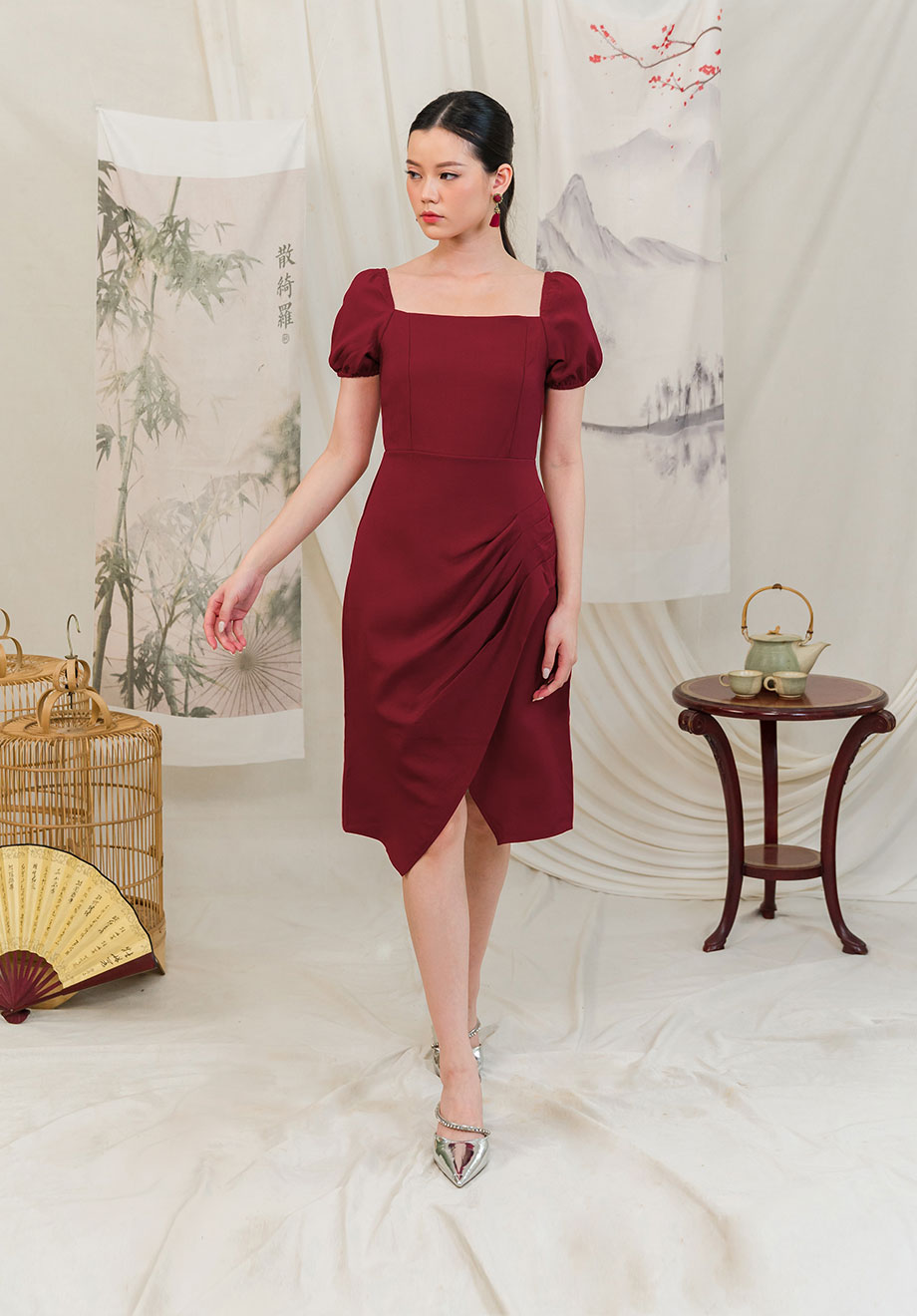Andronica Dress Dark Red - Chocochips | Chocochips Boutique | www ...