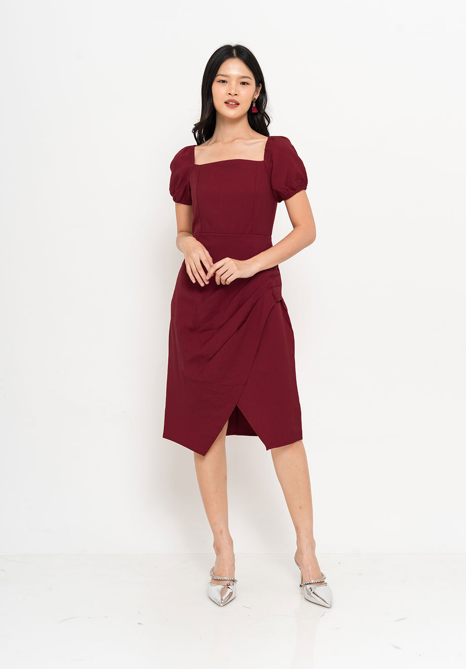 Andronica Dress Dark Red - Chocochips | Chocochips Boutique | www ...