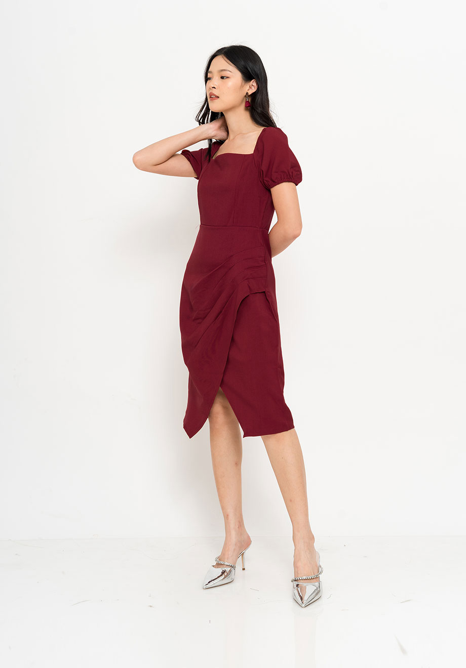 Andronica Dress Dark Red - Chocochips | Chocochips Boutique | www ...