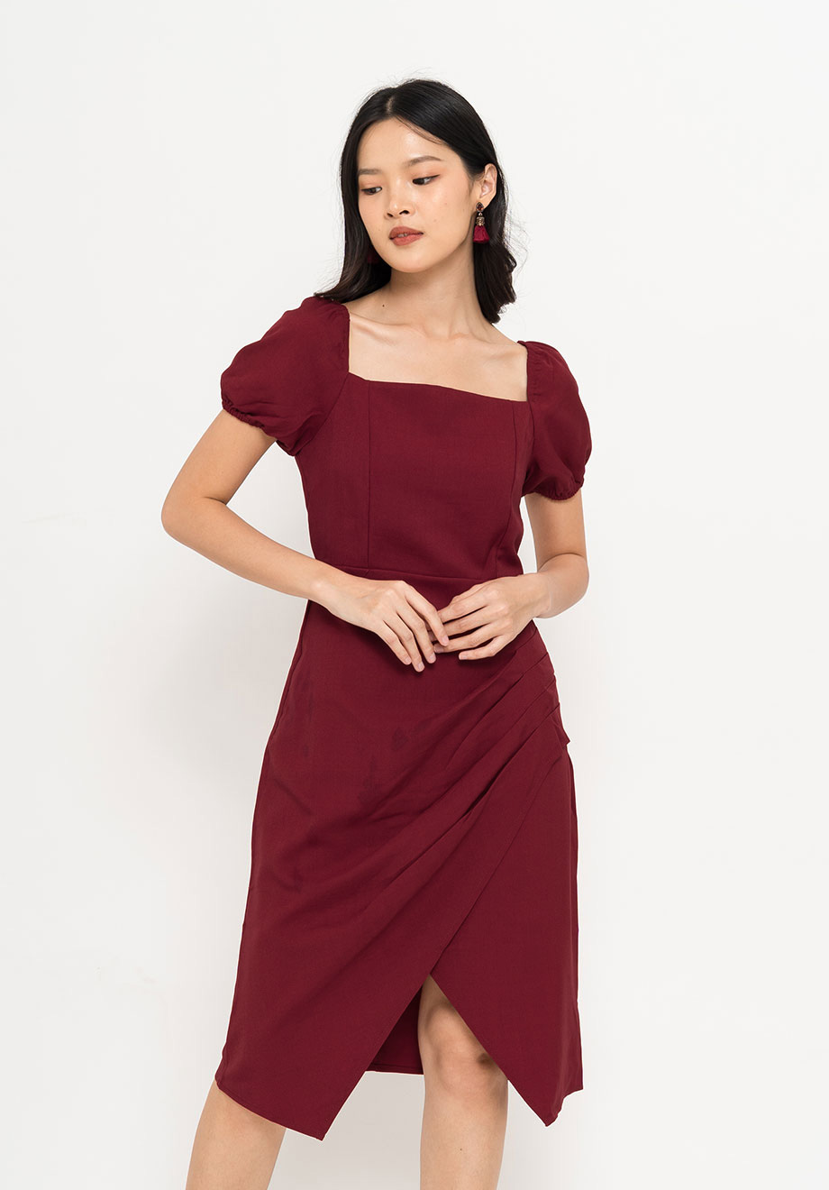 Andronica Dress Dark Red - Chocochips | Chocochips Boutique | www ...