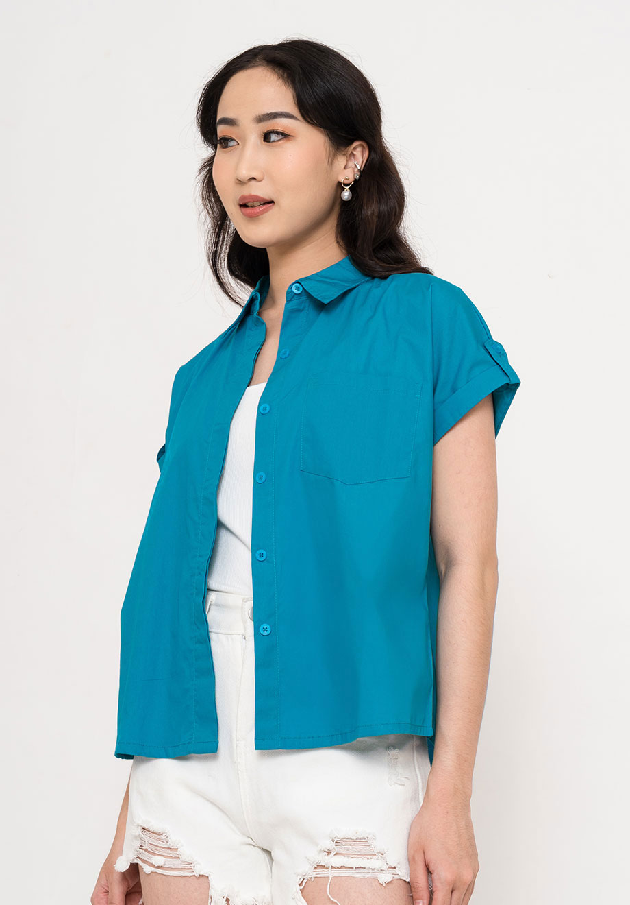 Joanne Top Cyan - Chocochips | Chocochips Boutique | www.chocochips.co.id