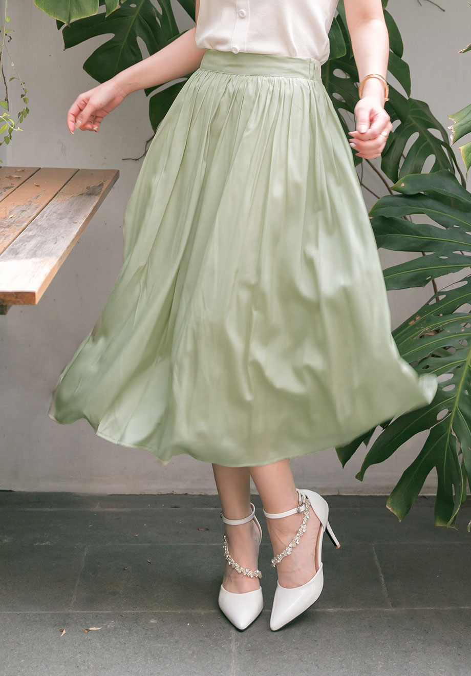 Kimela Skirt Sage Green - Chocochips | Chocochips Boutique | www ...