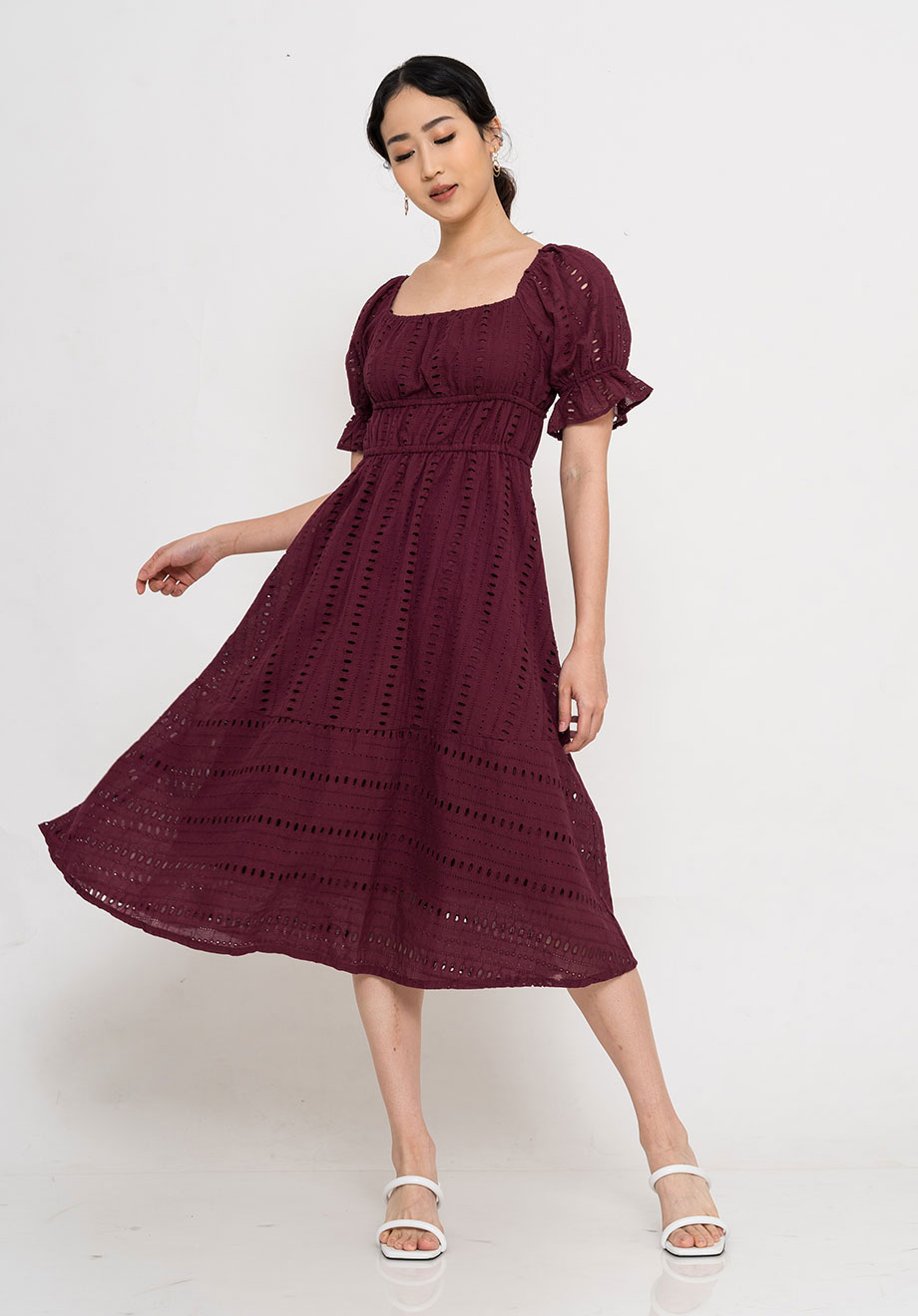 Victoria Dress Maroon - Chocochips | Chocochips Boutique | www ...