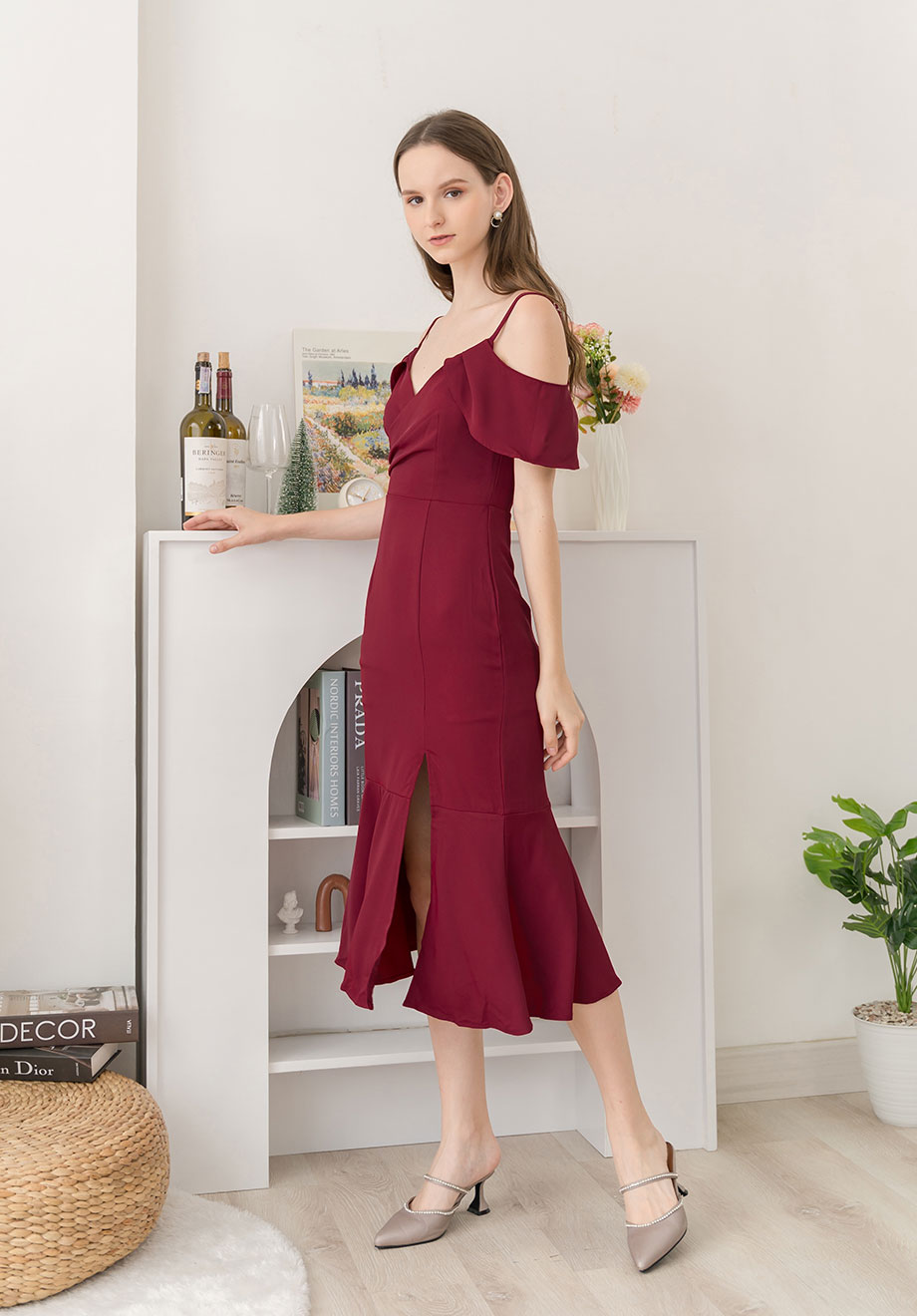 Xienna Dress Maroon - Chocochips | Chocochips Boutique | www.chocochips ...