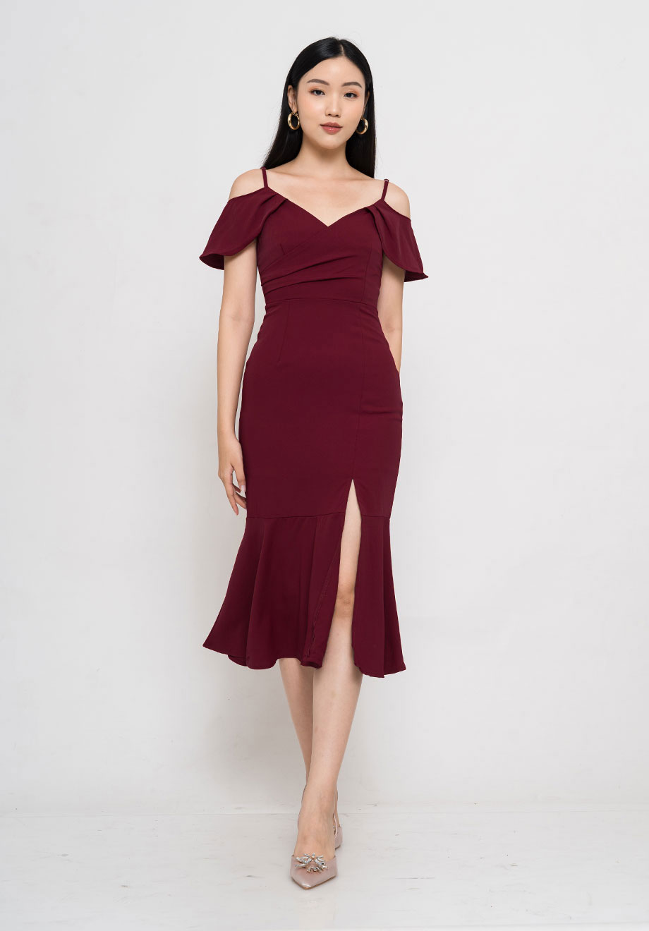 Xienna Dress Maroon - Chocochips | Chocochips Boutique | www.chocochips ...